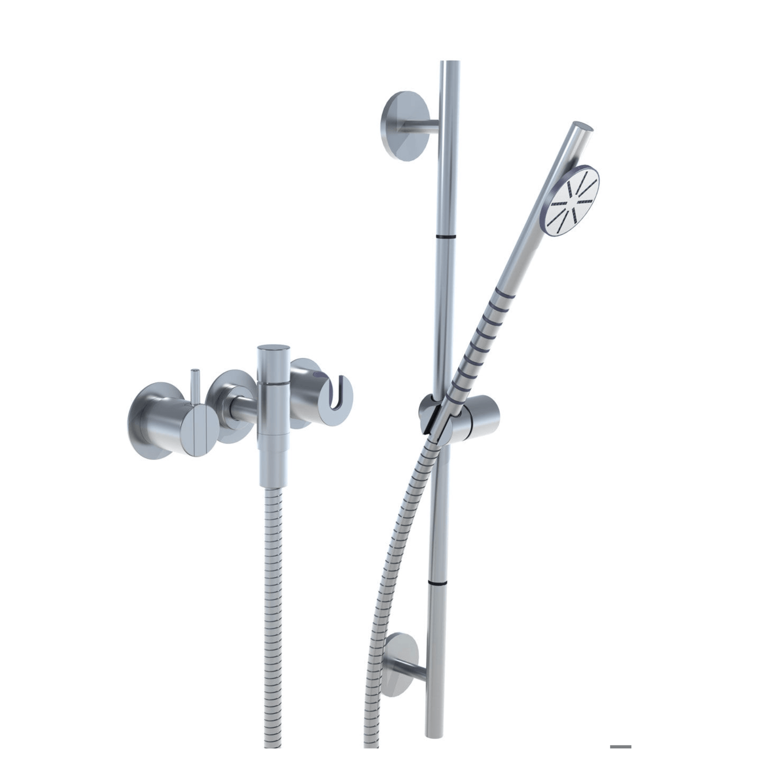 VOLA 171S-T65 et-grebsblander med håndbruser og bruserstang – Bad&Design