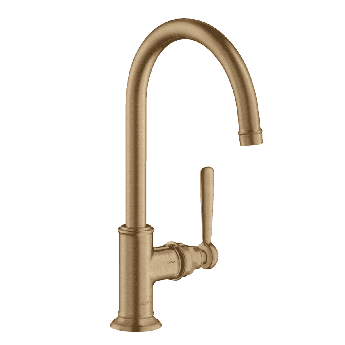 Axor Montreux 1-grebs håndvaskarmatur med siventil - børstet bronze ...