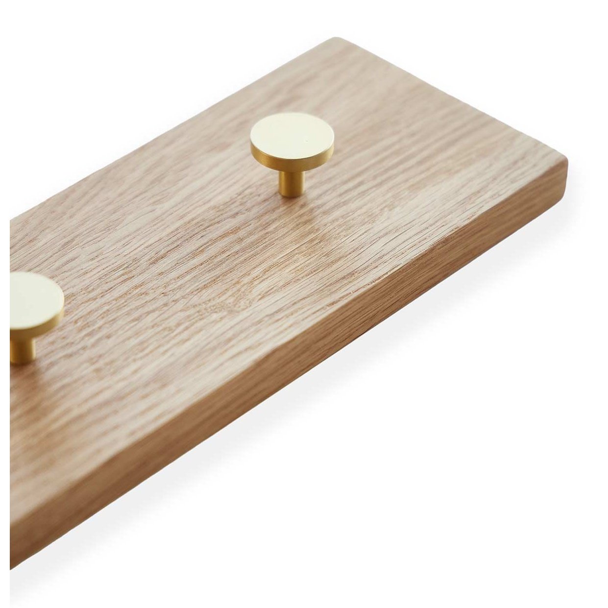 MOUD Home OAK Knagerække m. messing knager 50 cm - egetræ – Bad&Design