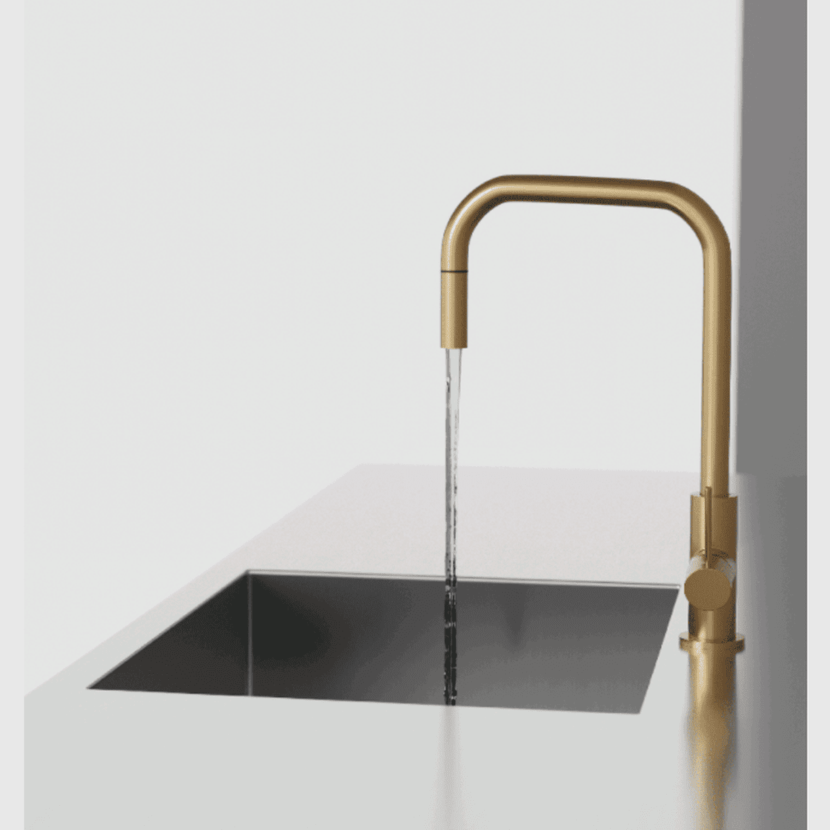 Primy Steel Accent Square køkkenarmatur - sand – Bad&Design