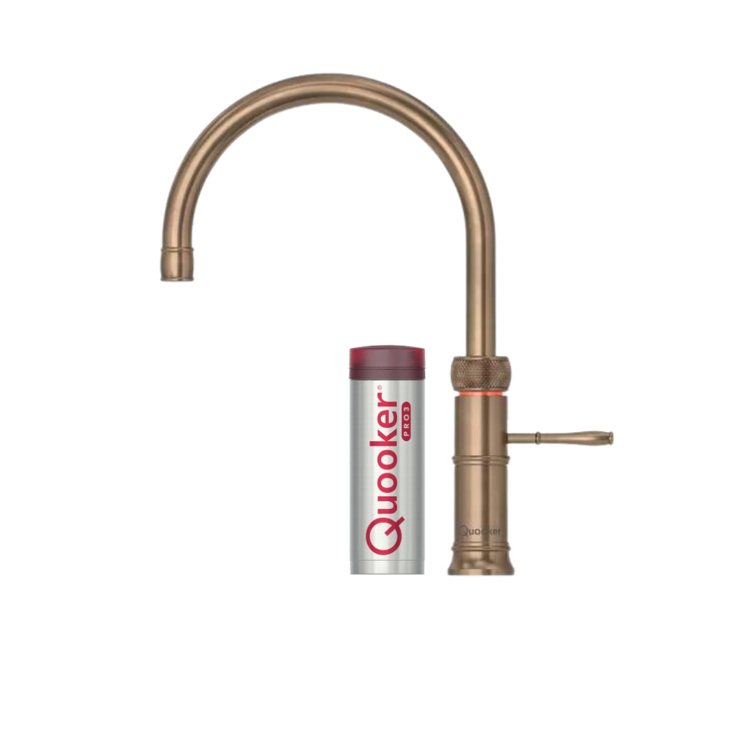 Quooker Classic Fusion Round med Pro3 beholder - bruneret messing – Bad ...